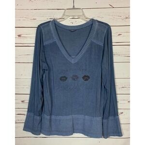 POL | Tops | Pol Anthropologie Womens M Medium Blue Wash Long Sleeve ...